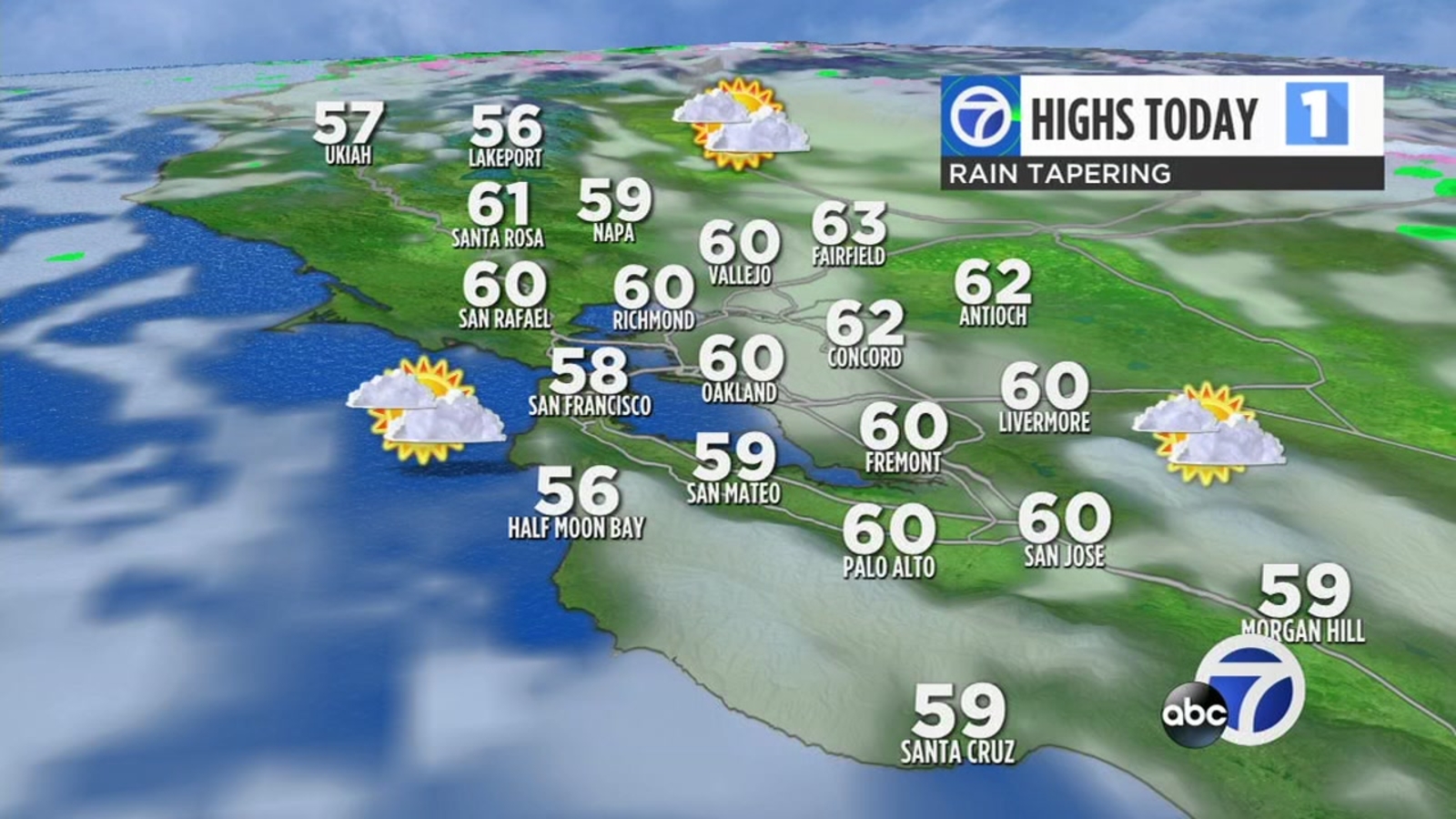 San Francisco Bay Area AccuWeather forecast: Periods of rain today ...