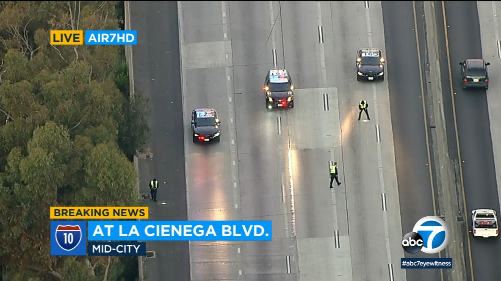 Shots fired at car on 10 Freeway in Mid-City - ABC7 Los Angeles