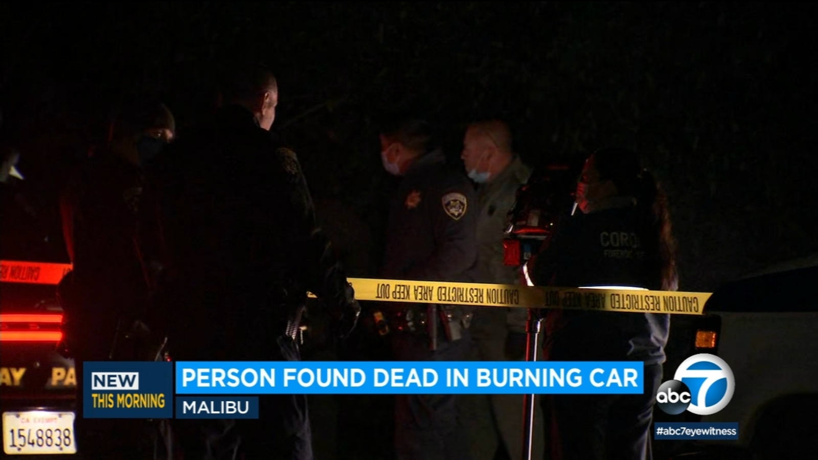 Investigation underway after person found dead inside burning car near ...
