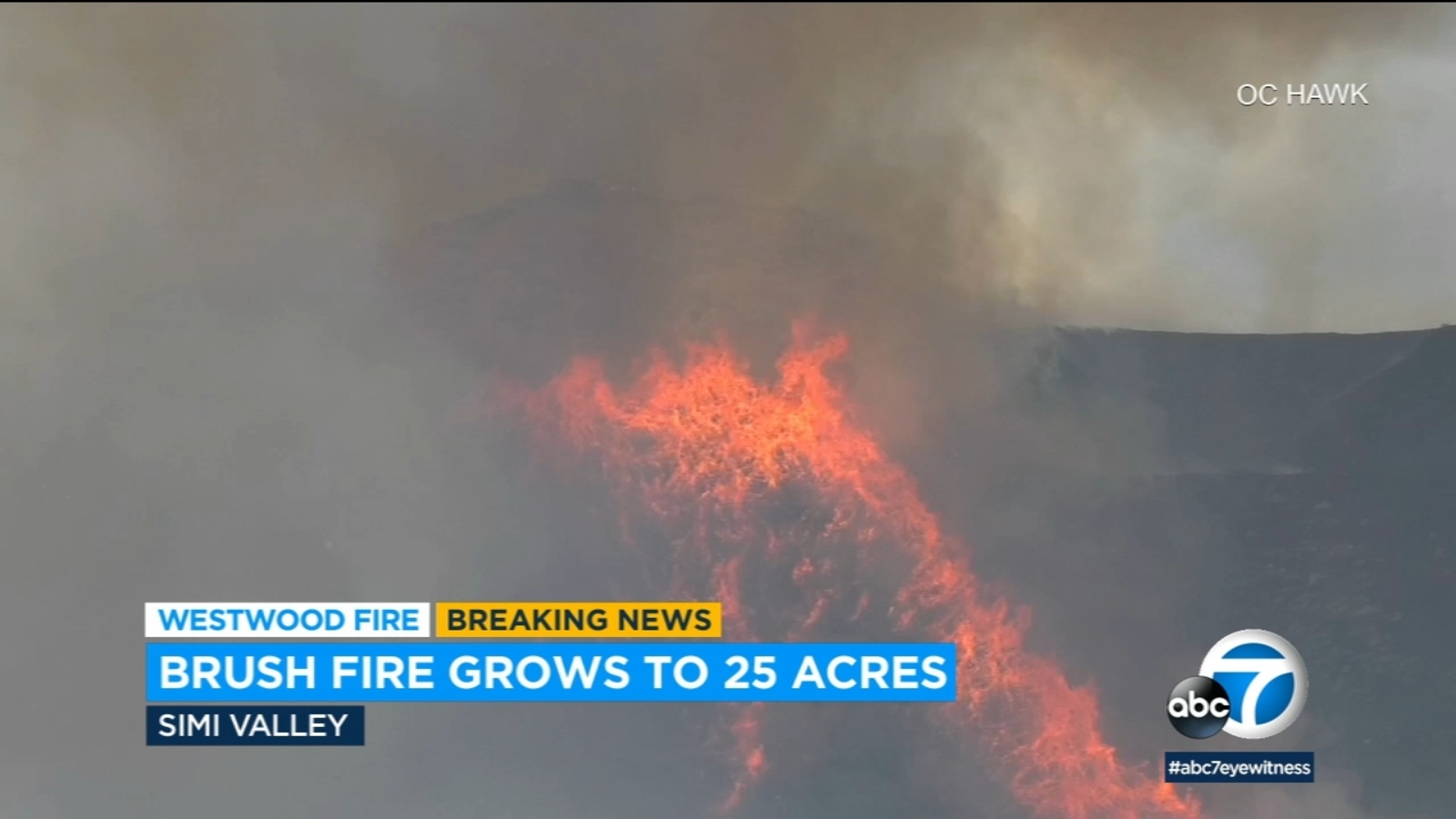Simi Valley fire: Firefighters stop forward progress of 23-acre brush ...