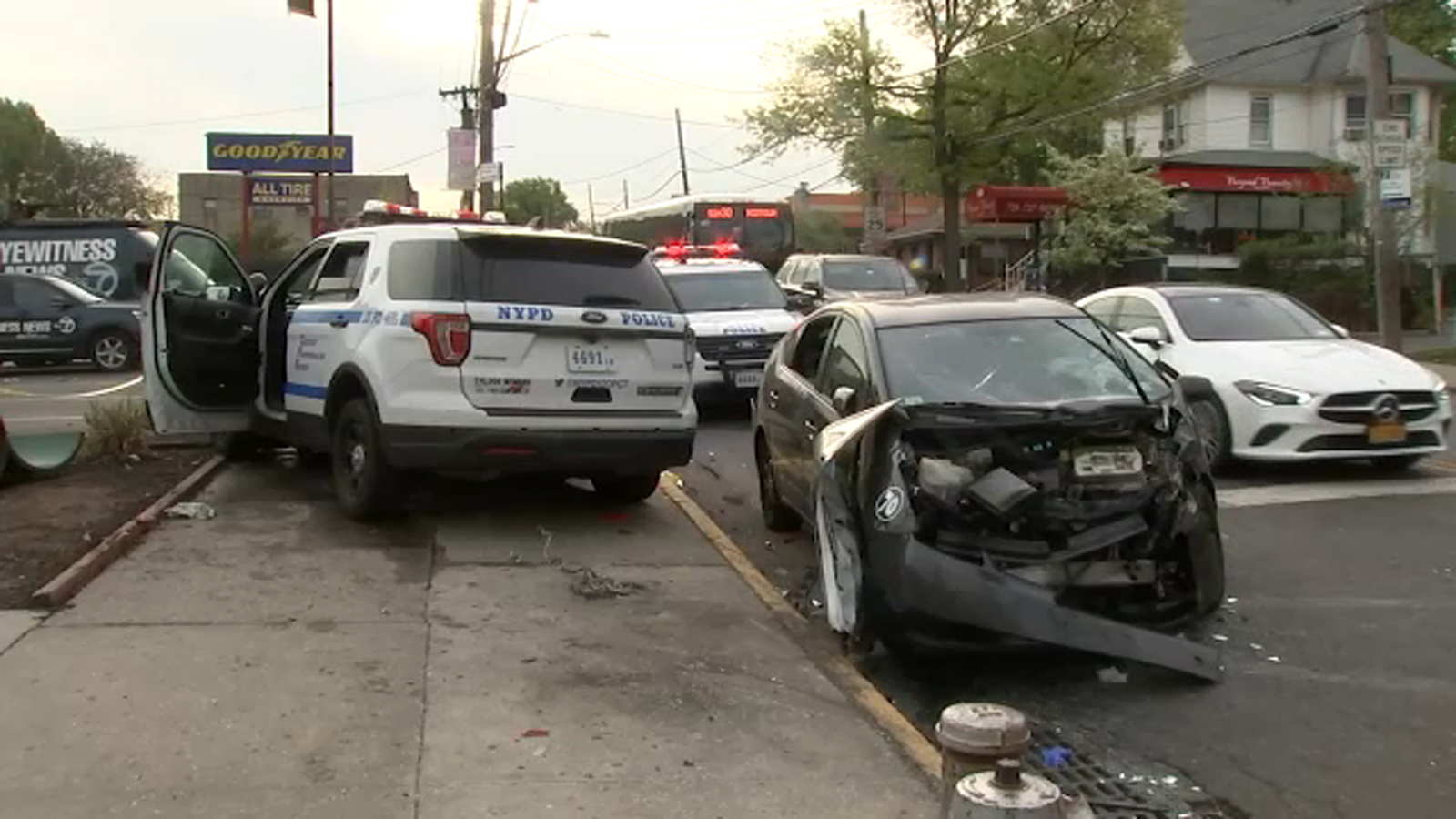 Staten Island crash: Woman standing at bus stop hit by NYPD vehicle ...