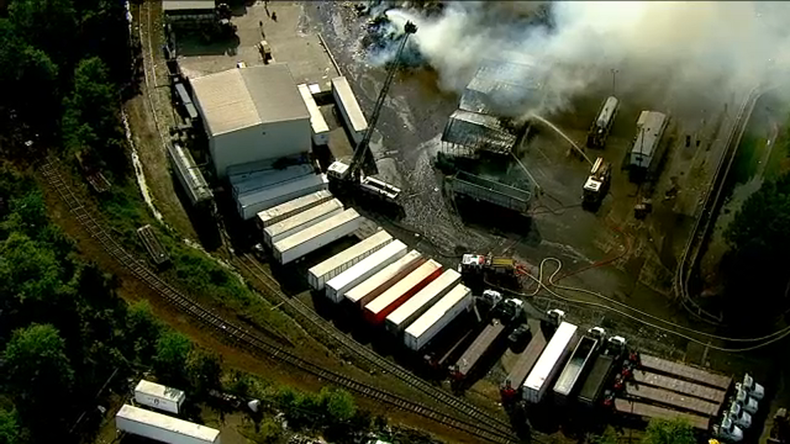 Crews battle fire at recycling plant Colgate Paper Stock Company in New ...