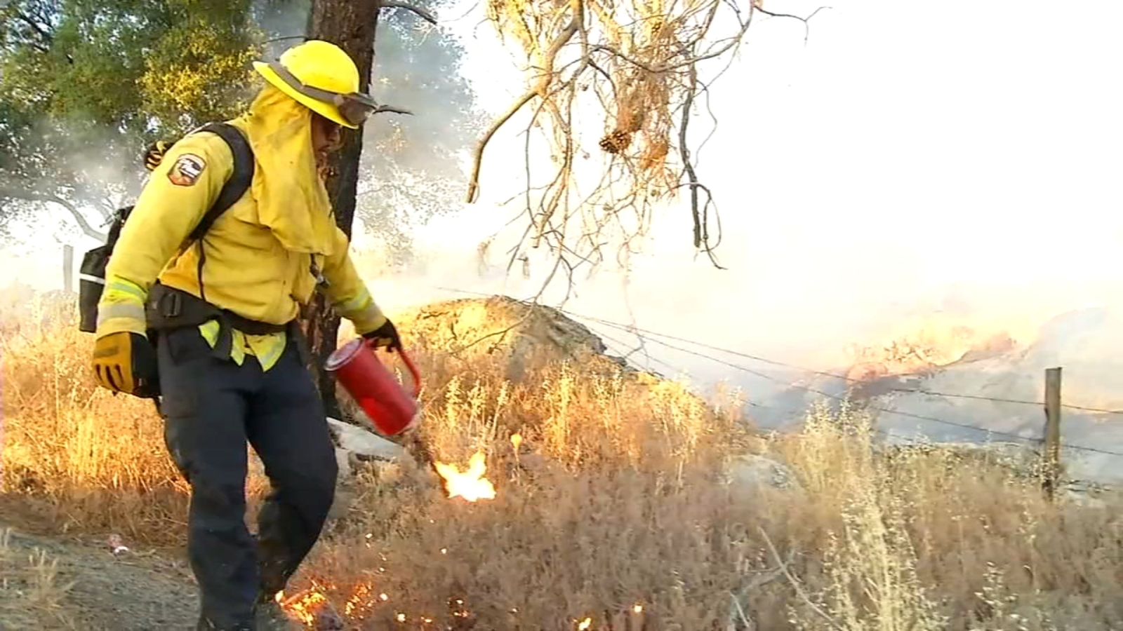 CAL FIRE fights fire with fire along Highway 41 in Madera County ...