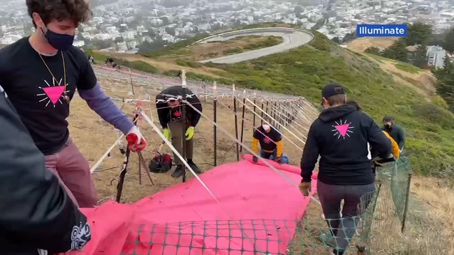 'Beacon of light': Giant pink triangle returns to Twin Peaks ...