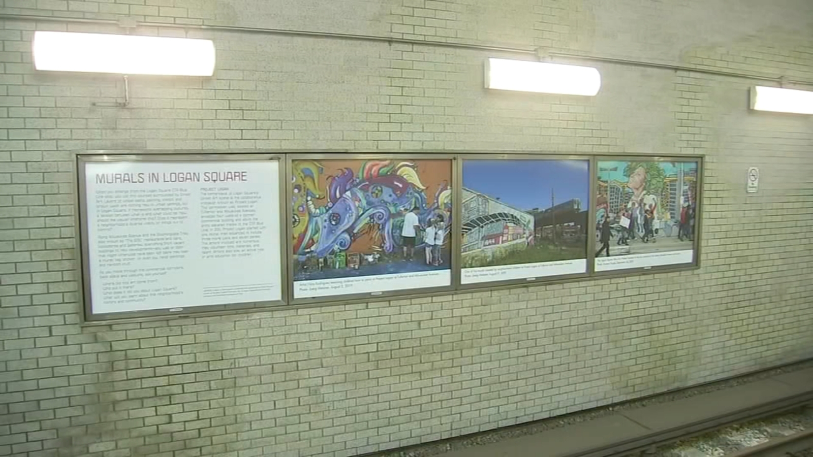 Logan Square Blue Line station transforms into art gallery featuring ...