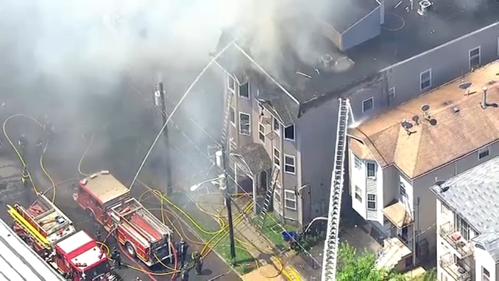 Fire breaks out at several homes in Newark. | nickonnews
