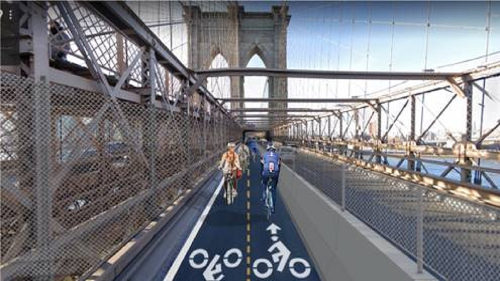 Construction to begin on Brooklyn Bridge two-way protected bike lane ...
