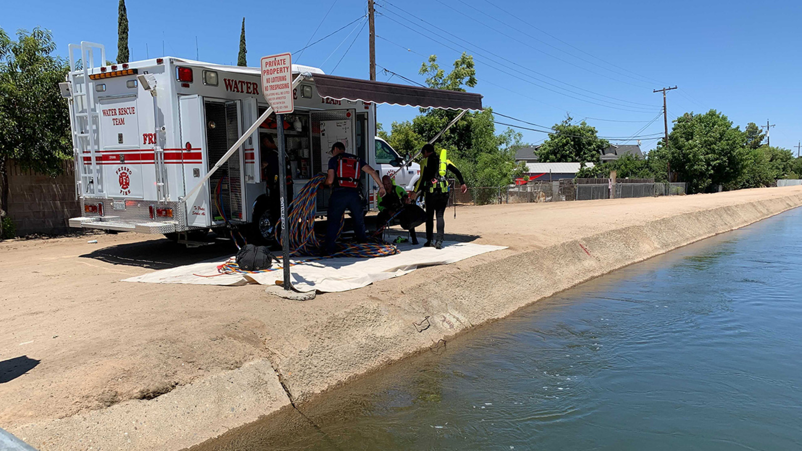 Rescue teams call off search for person inside central Fresno canal ...