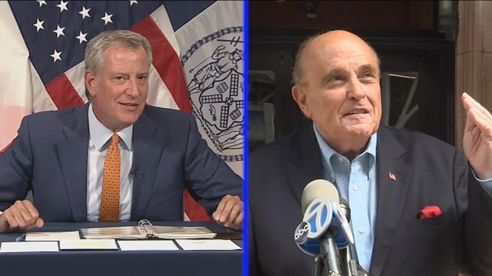 NYC crime: de Blasio, Giuliani clash over whether to use federal funds ...