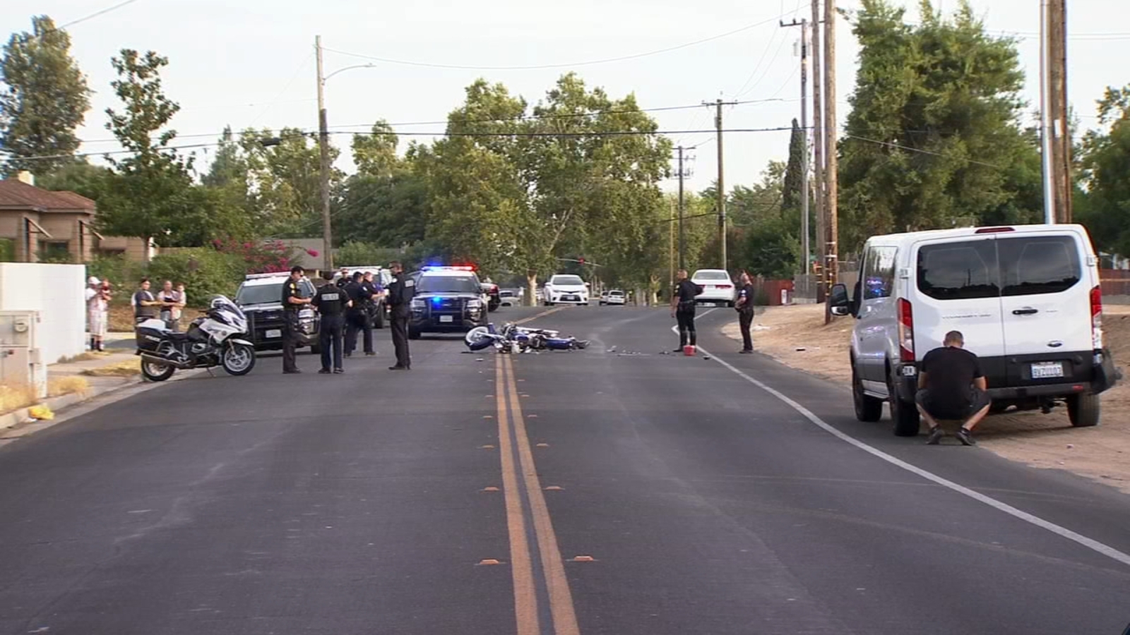 Motorcyclist suffers major injuries after colliding with van in central ...