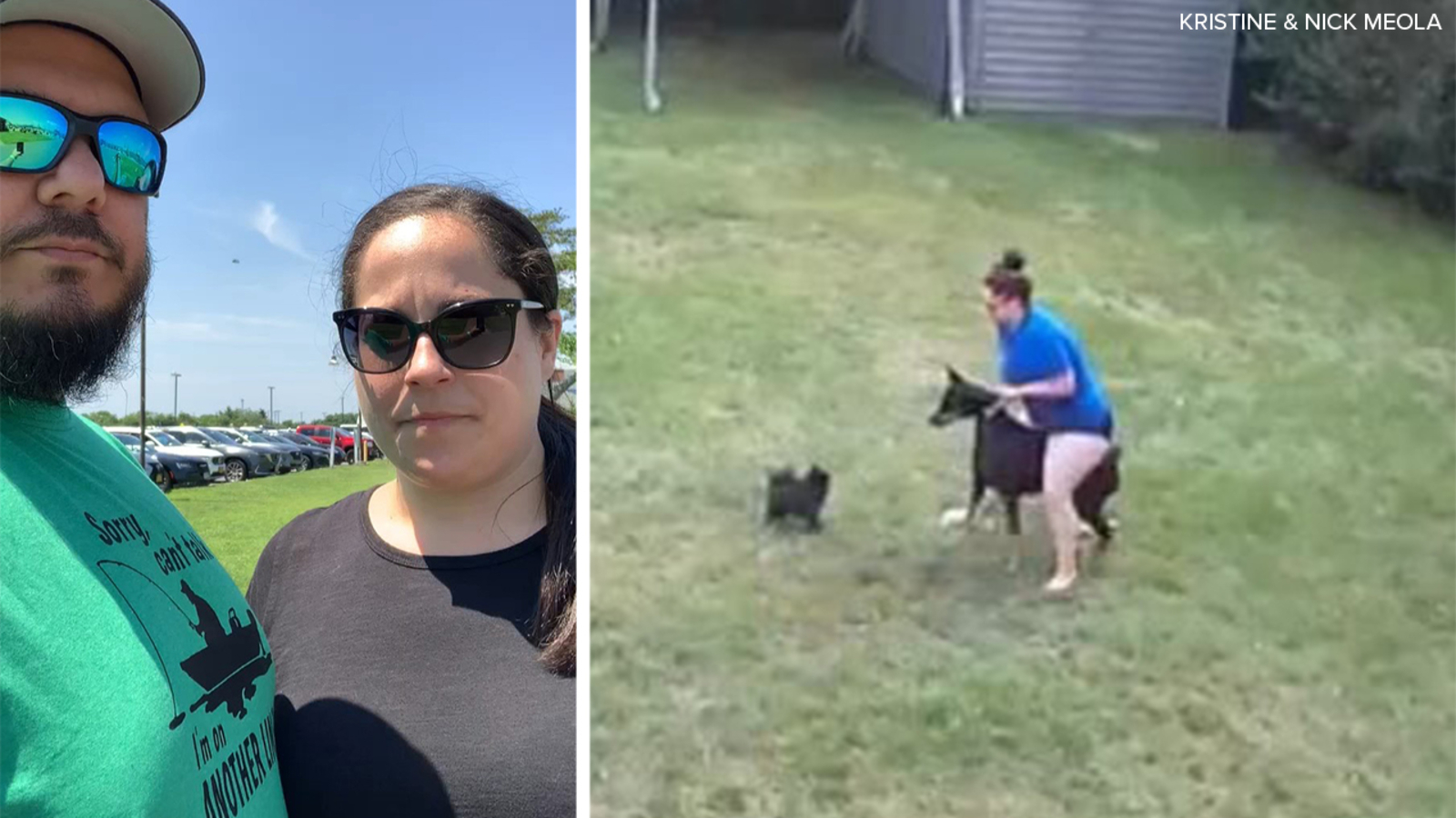 Surveillance video shows Middle Island woman fending off Doberman ...
