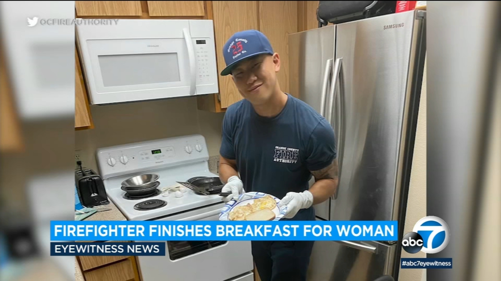 Good deed: Orange County firefighter cooks breakfast for woman who ...