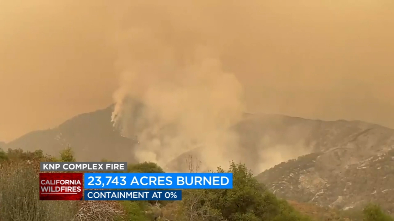 KNP Complex Fire burns nearly 24,000 acres in Sequoia National Forest, Part of Kings Canyon park ...