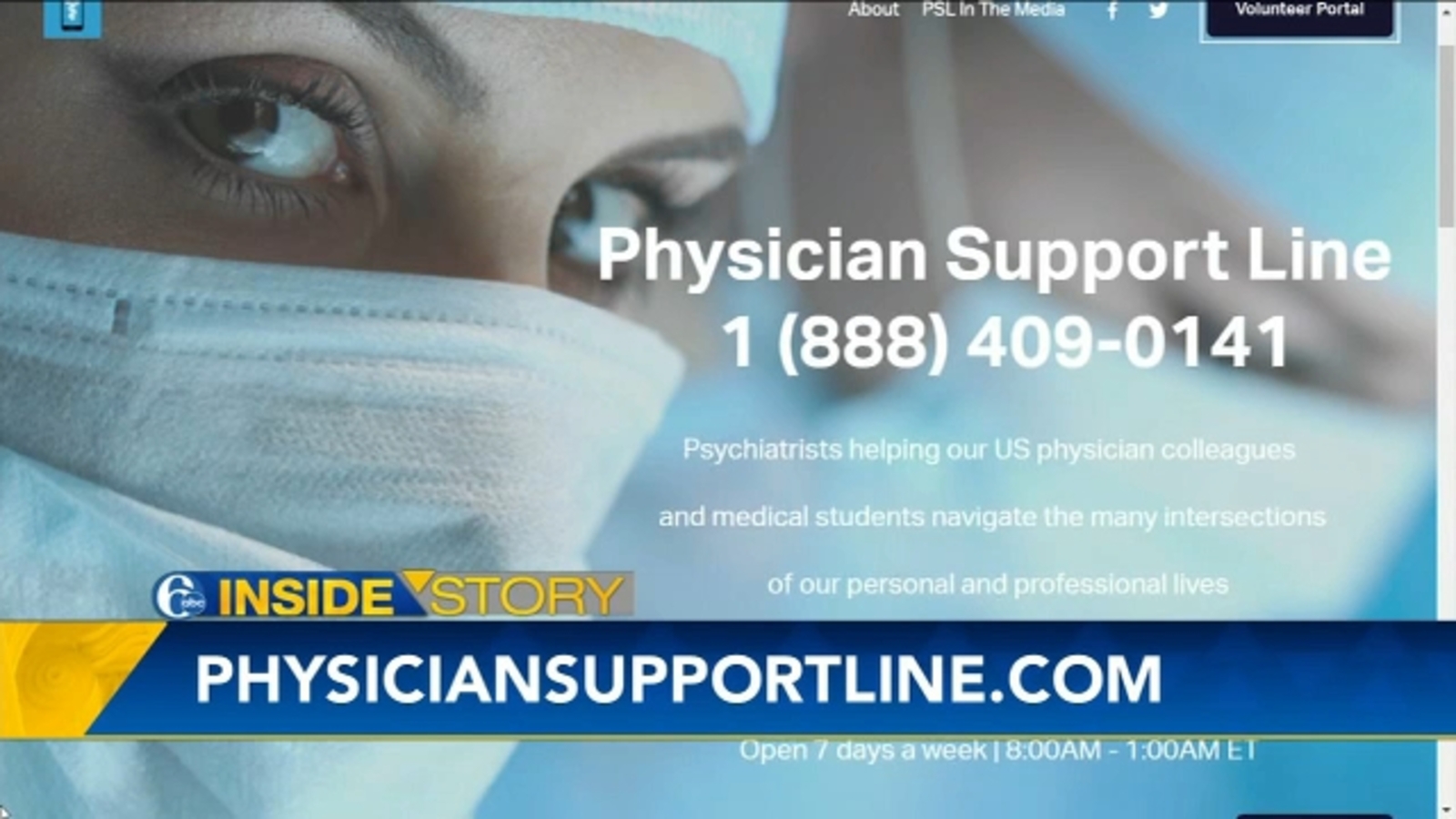 The Physician Support line offers help for overstressed doctors, nurses ...