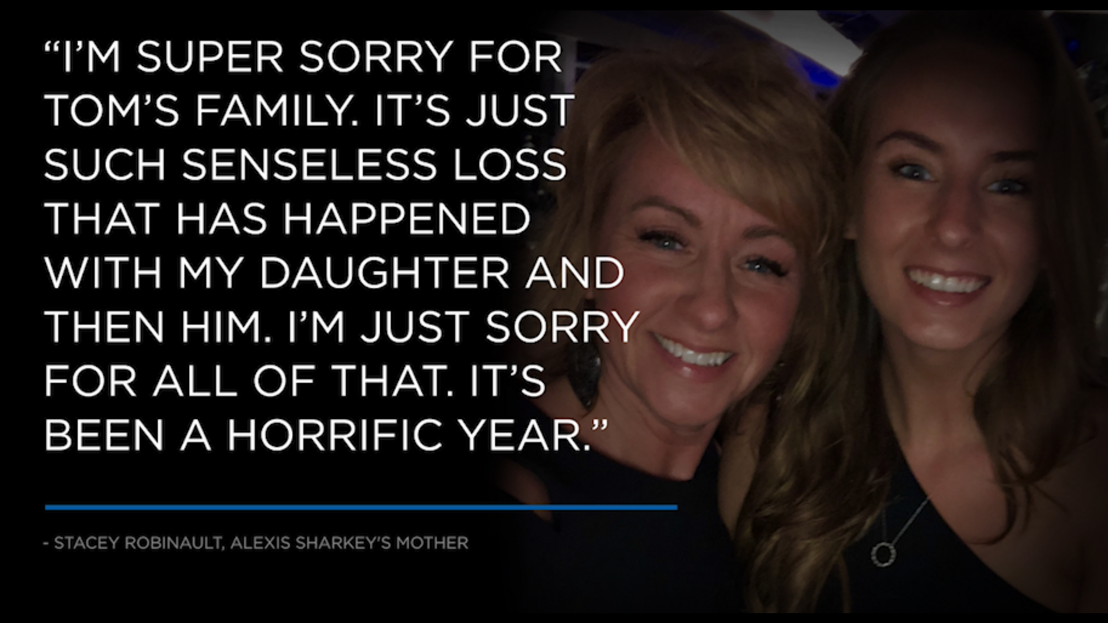 Alexis Sharkey's family has a message for her husband's loved ones ...