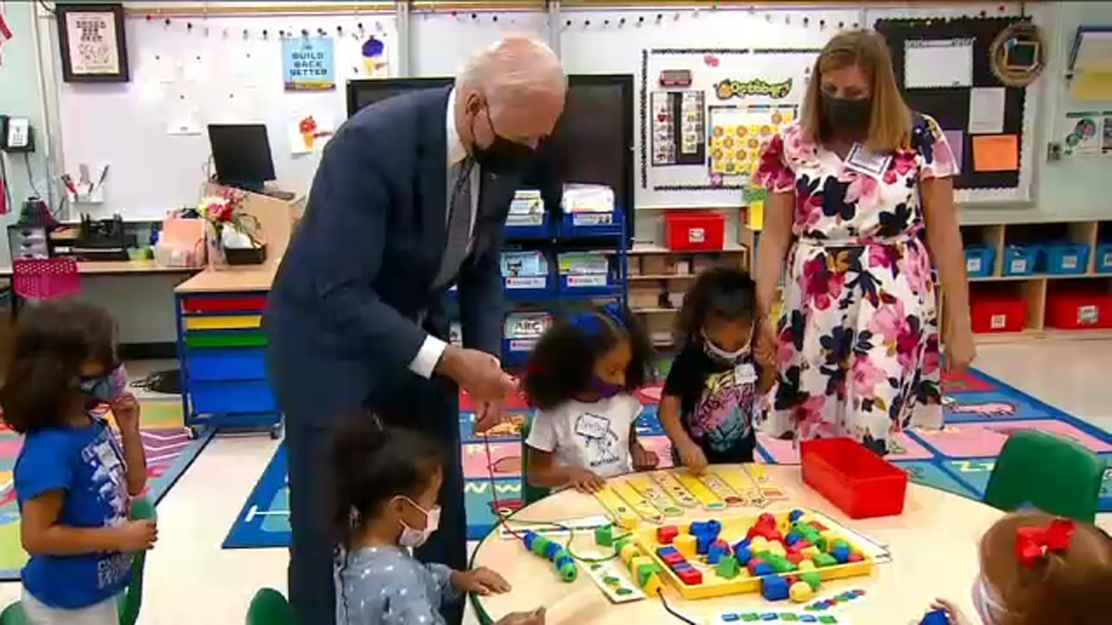 President Joe Biden visits students and he touts infrastructure with ...