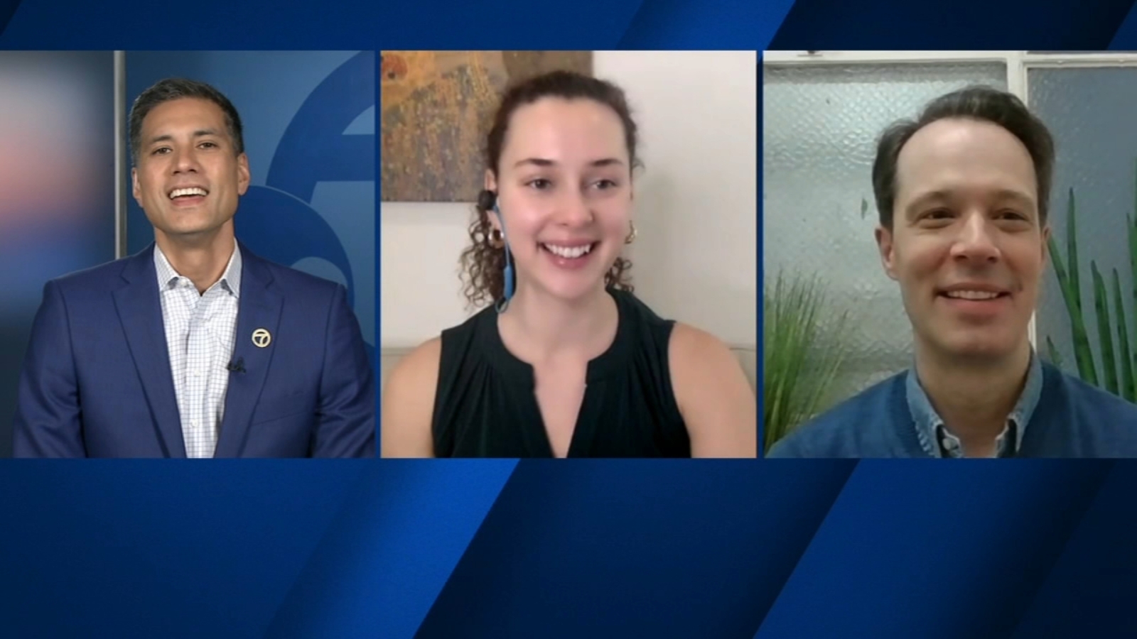 Reggie Aqui talks with stars Shereen Ahmed, Laird MacKintosh of 'My ...