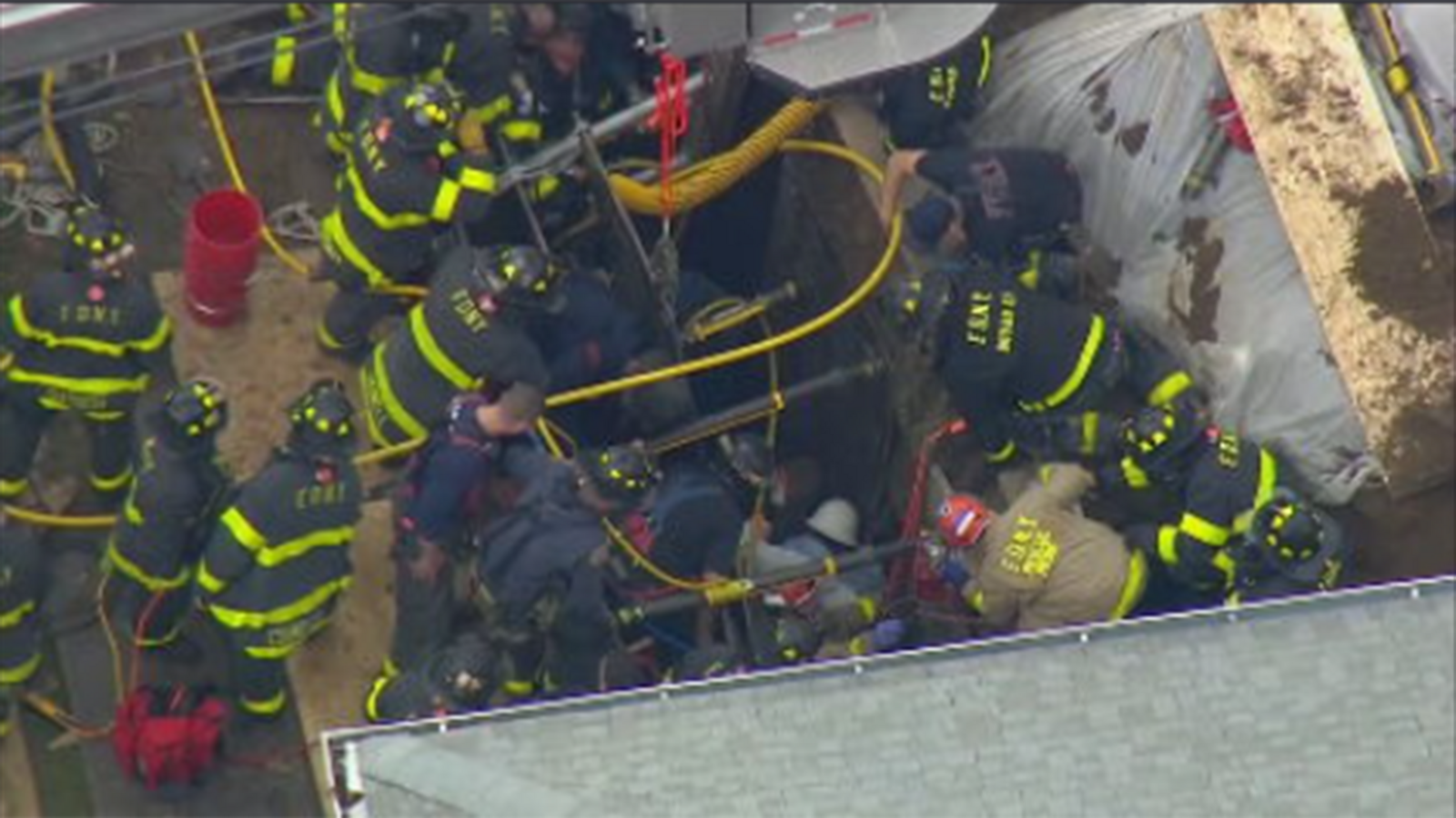 Worker buried in trench collapse at Riverdale construction site - ABC7 ...