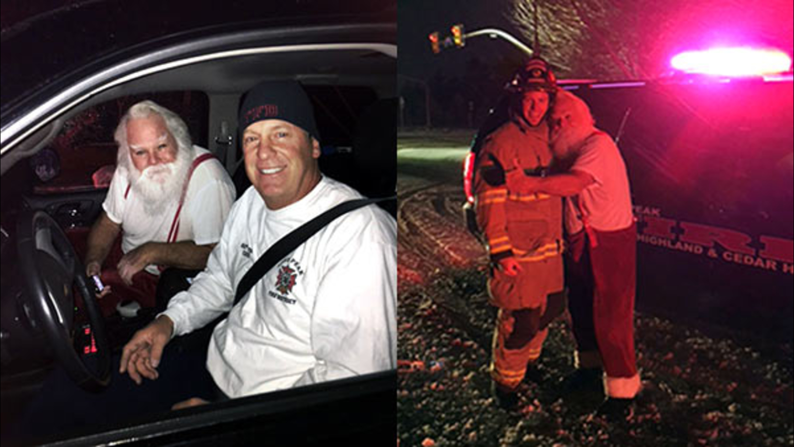Utah firefighters help man dressed as Santa after car fire - 6abc ...