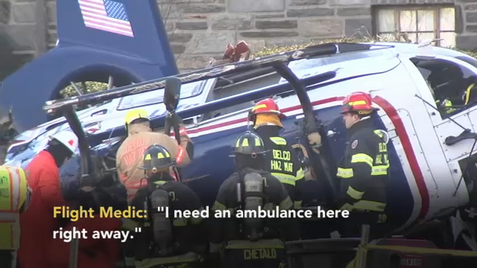 Officials release 911 call made by crew member of medical helicopter ...