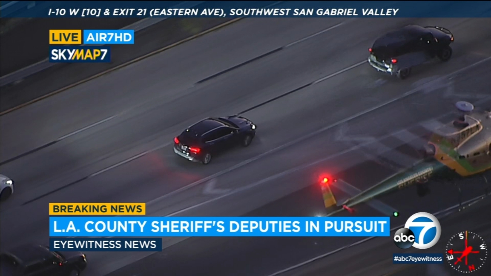 Chase: Authorities search for burglary suspect after high-speed pursuit ...