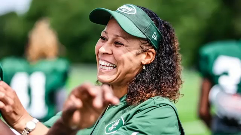 ABC7 Unite: Collette V. Smith, NFL's 1st Black female coach, now ...