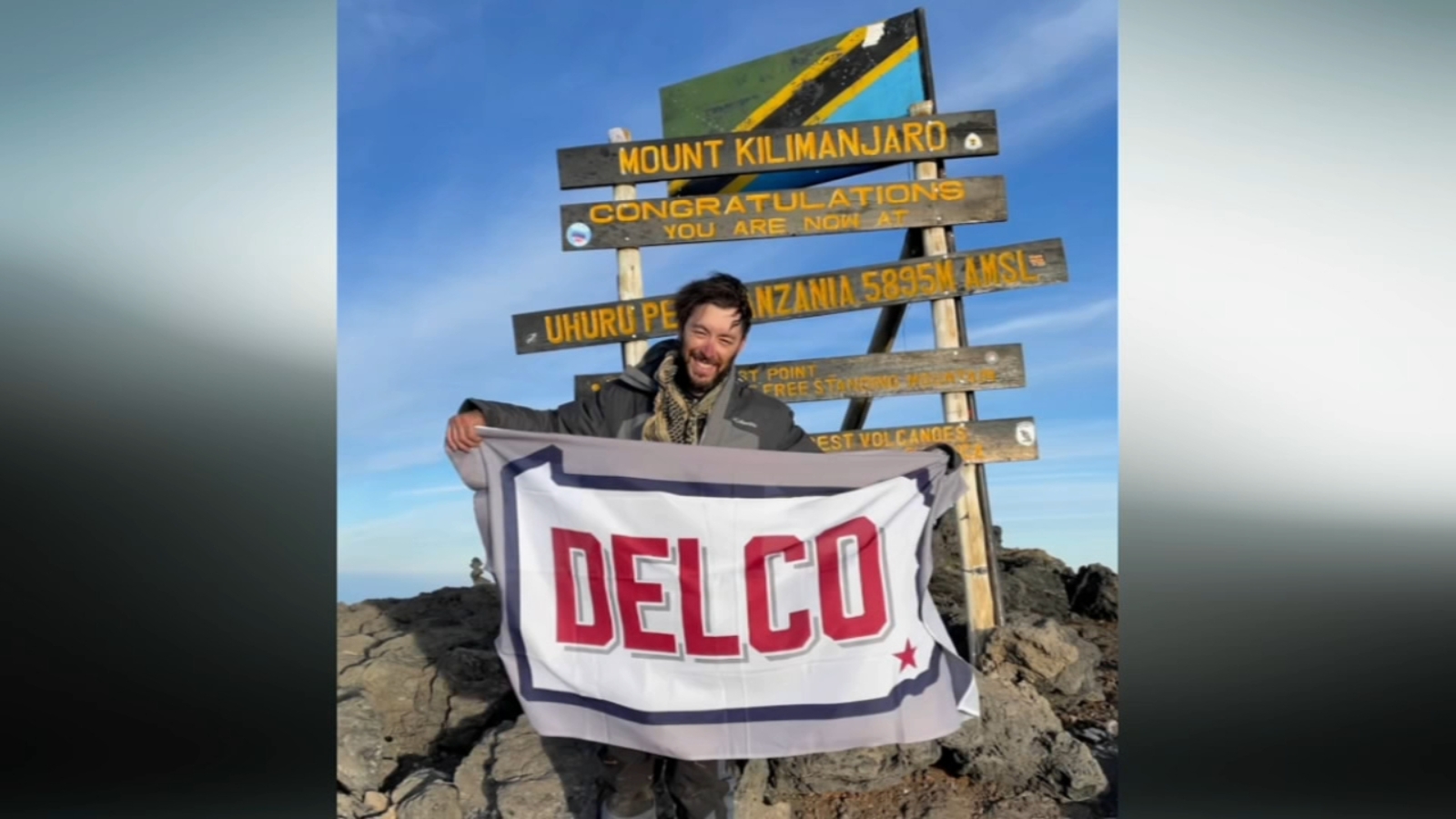 Delaware County flag planted on Mount Kilimanjaro by local tattoo ...