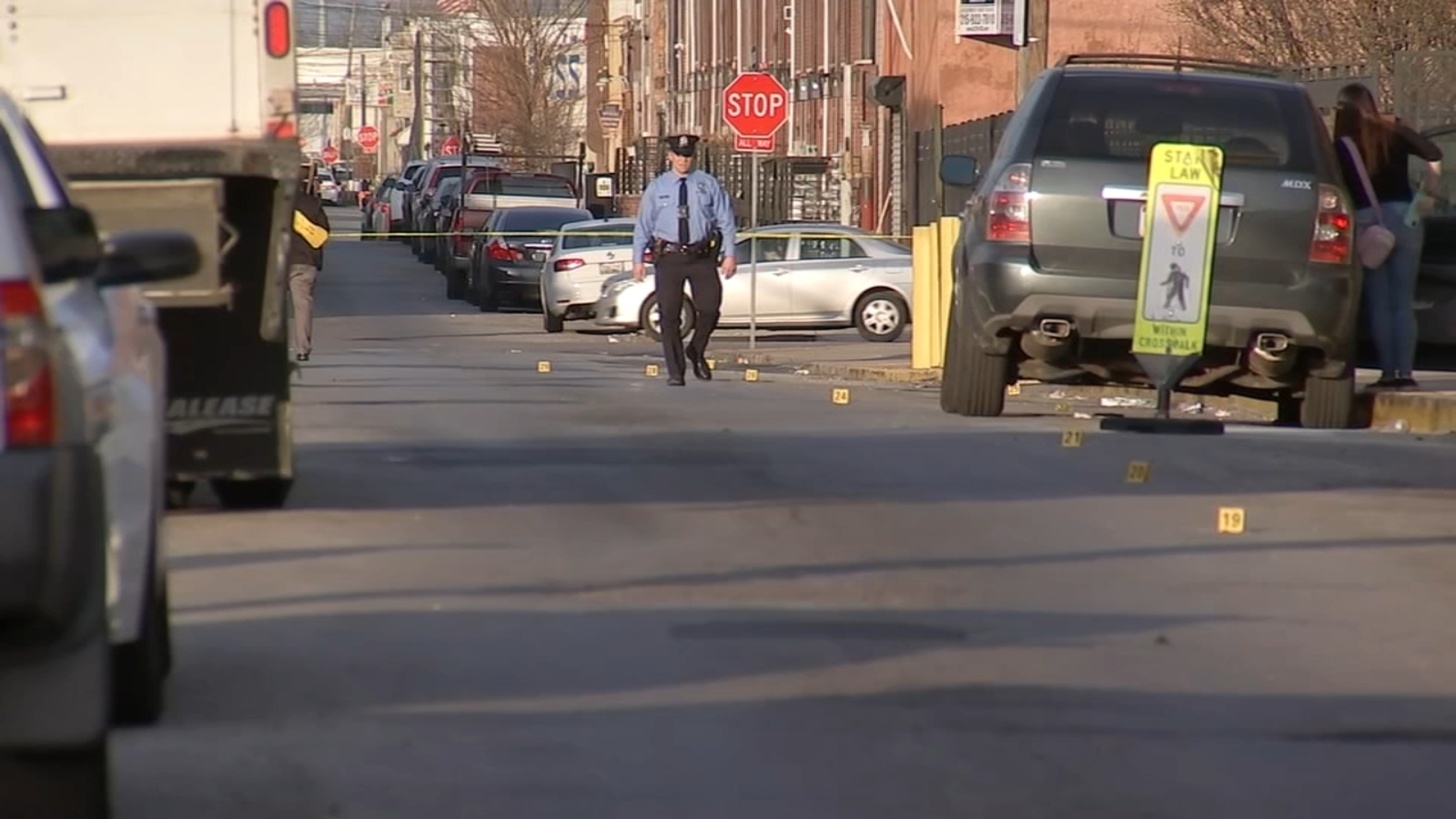 Philadelphia shooting: Man shot at bus stop during gun battle between ...