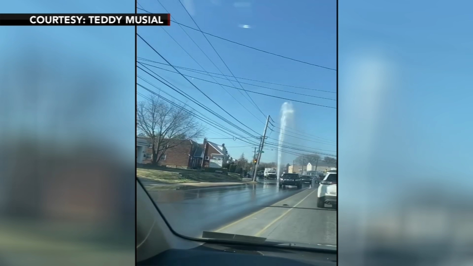 Philadelphia Water Main Break: Action News viewer captures geyser in ...
