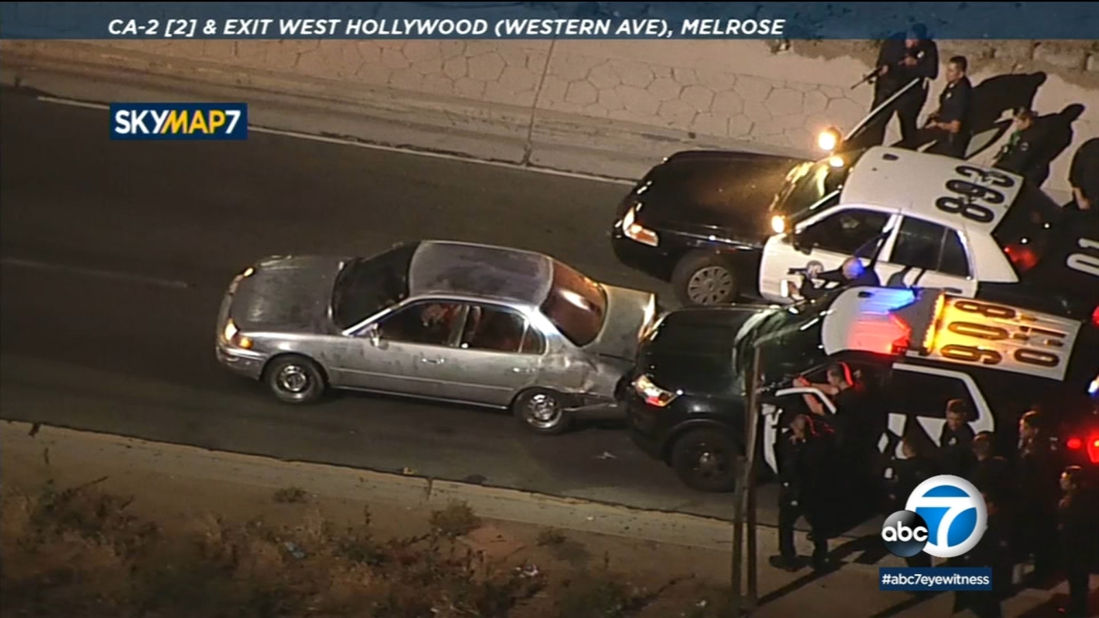 Chase: Driver reverses and slams into LAPD vehicle at end of pursuit in ...