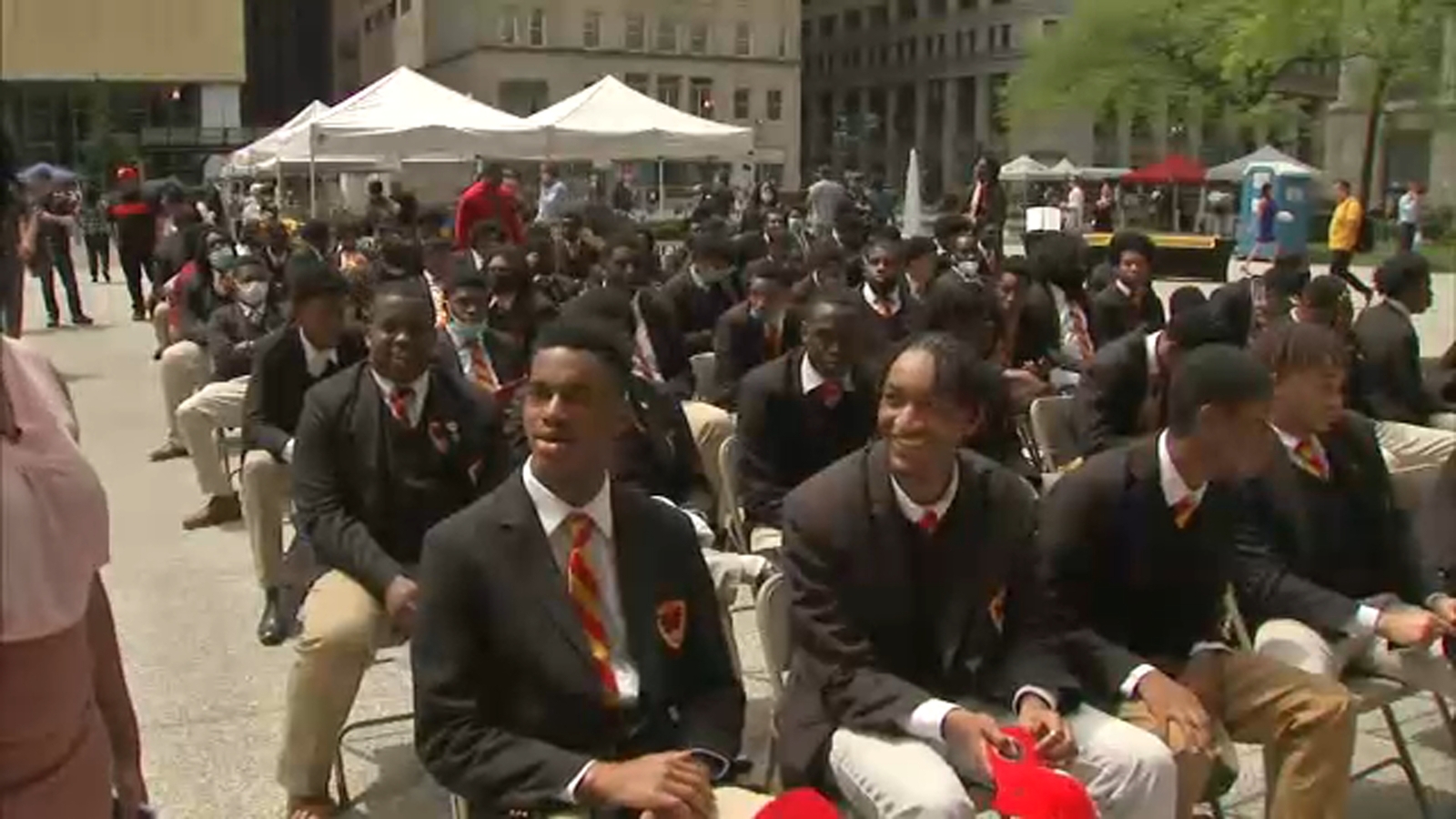 Chicago Urban Prep School celebrates 'College Signing Day' with entire ...