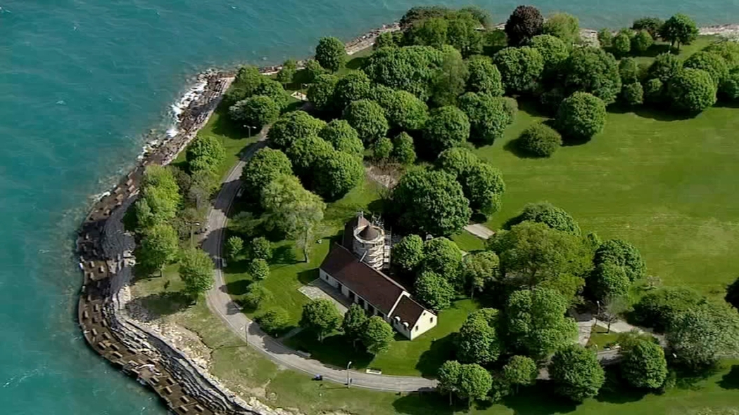 Promontory Point Location Aerial View Of Promontory Point, Chicago,