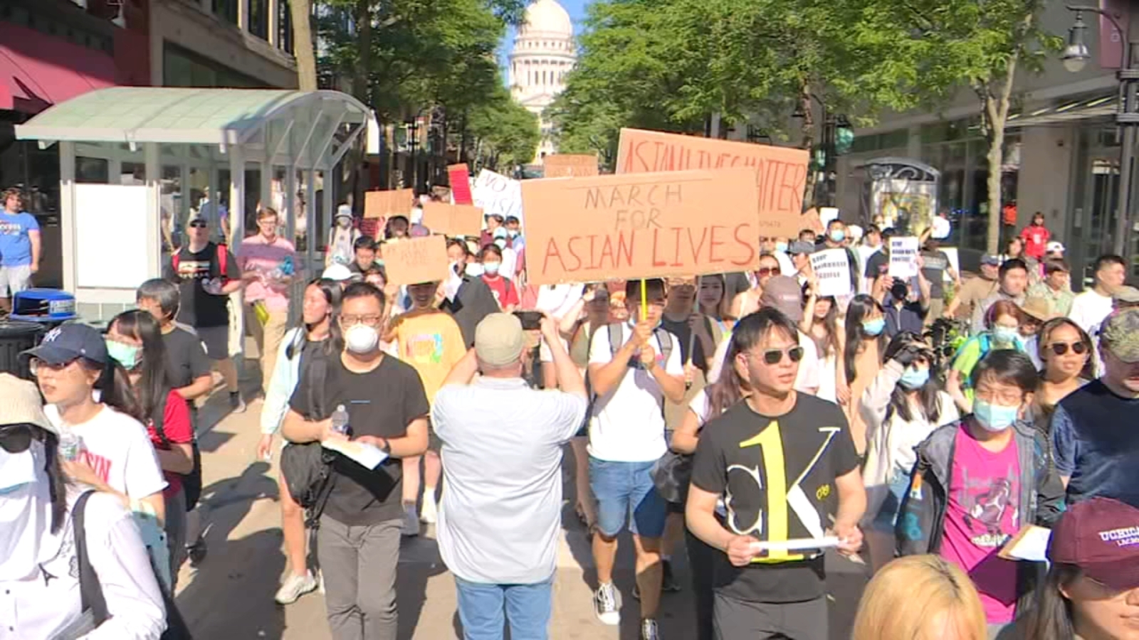 UW Madison, WI students lead stop Asian hate march after PhD student ...