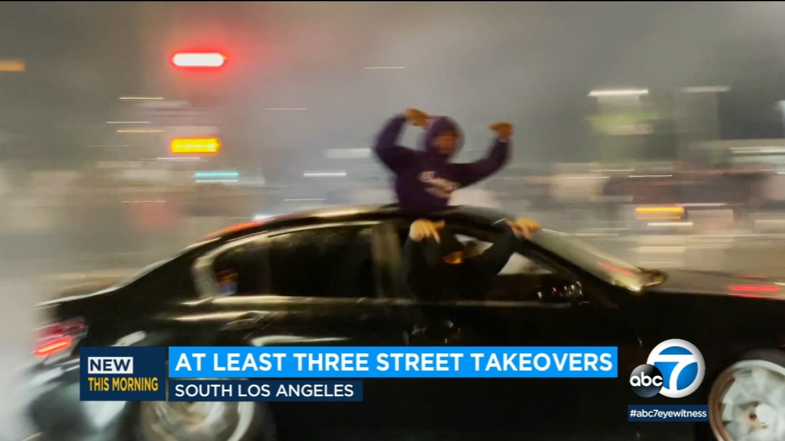 Video: Wild street takeover takes over at least 3 intersections in ...