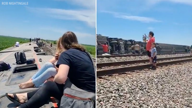 Video Shows Aftermath Of Amtrak Train Derailment In Missouri Abc30 Fresno