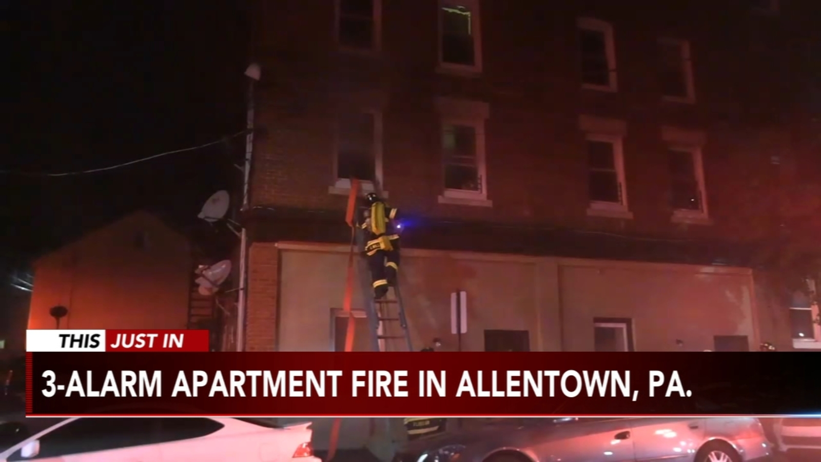 Crews rescue residents, pets from 3-alarm apartment fire in Allentown ...