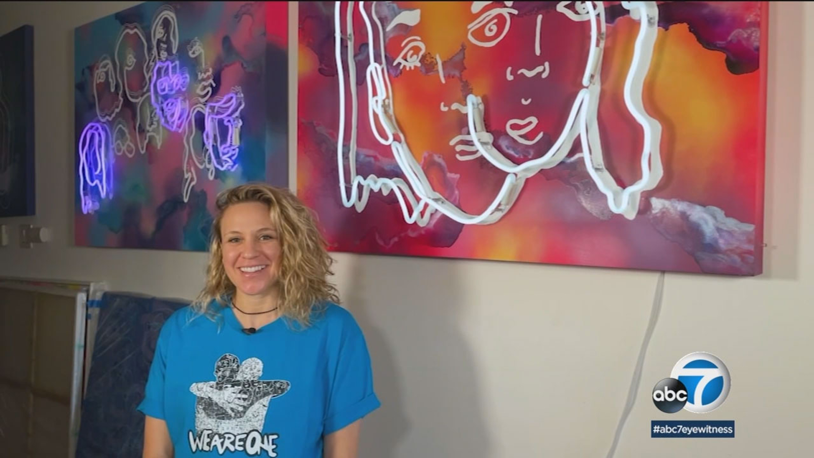 Feed SoCal food drive: L.A. artist Davia King spreads message of peace ...