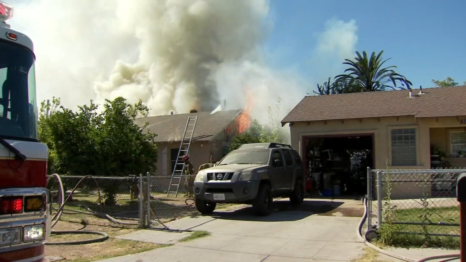House destroyed after fire in central Fresno - ABC30 Fresno