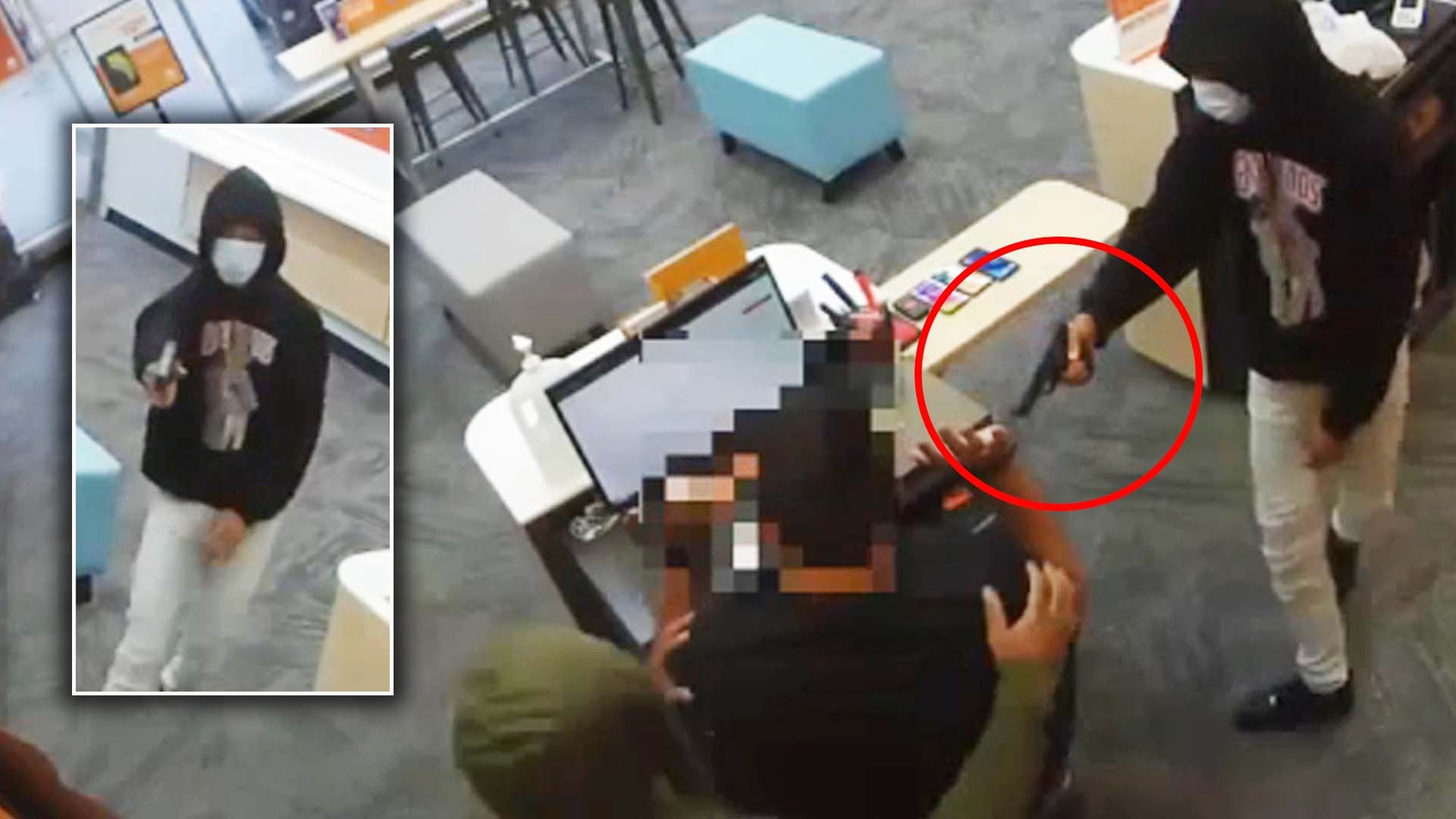 Armed Robbery Video Shows 2 Men Who Are Wanted For Robbing Cellphone