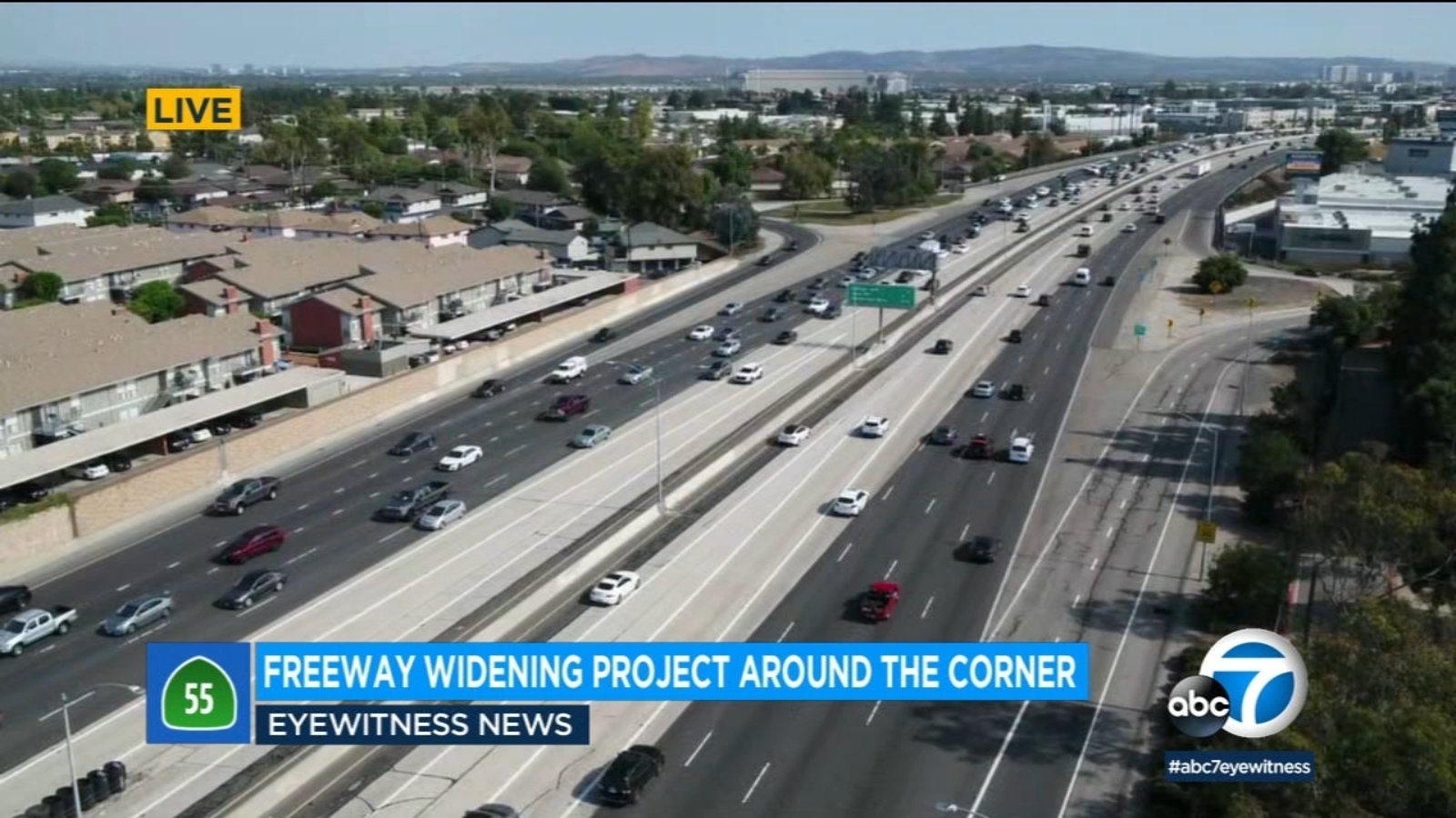55 Freeway: Construction work to add additional lanes, lessen traffic ...