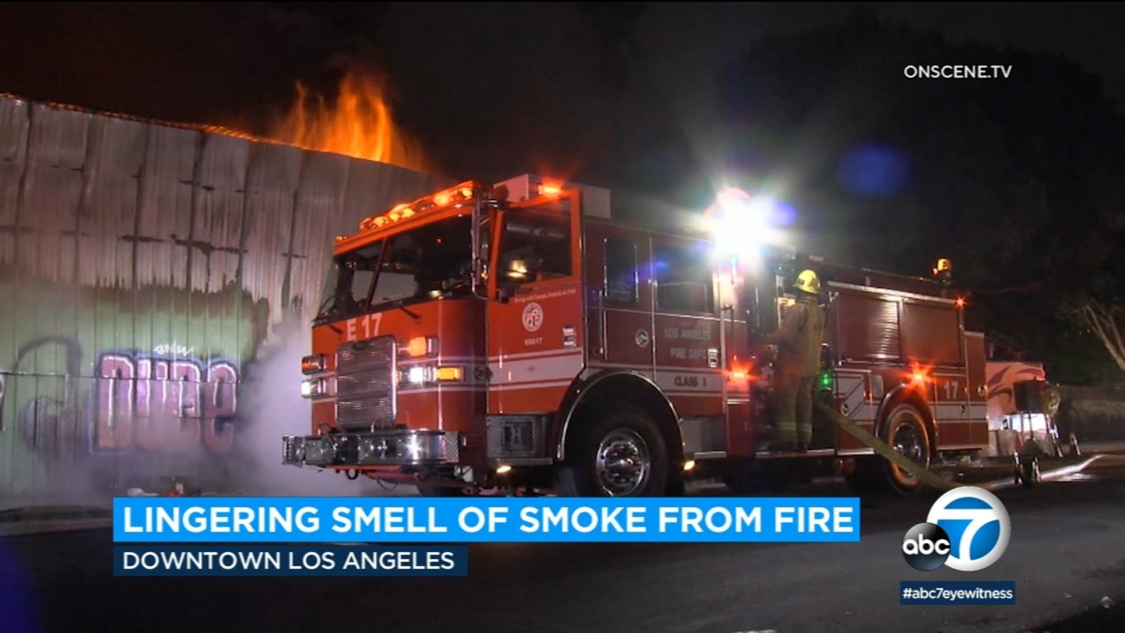 Fire in downtown Los Angeles prompts smoke odor advisory for large ...