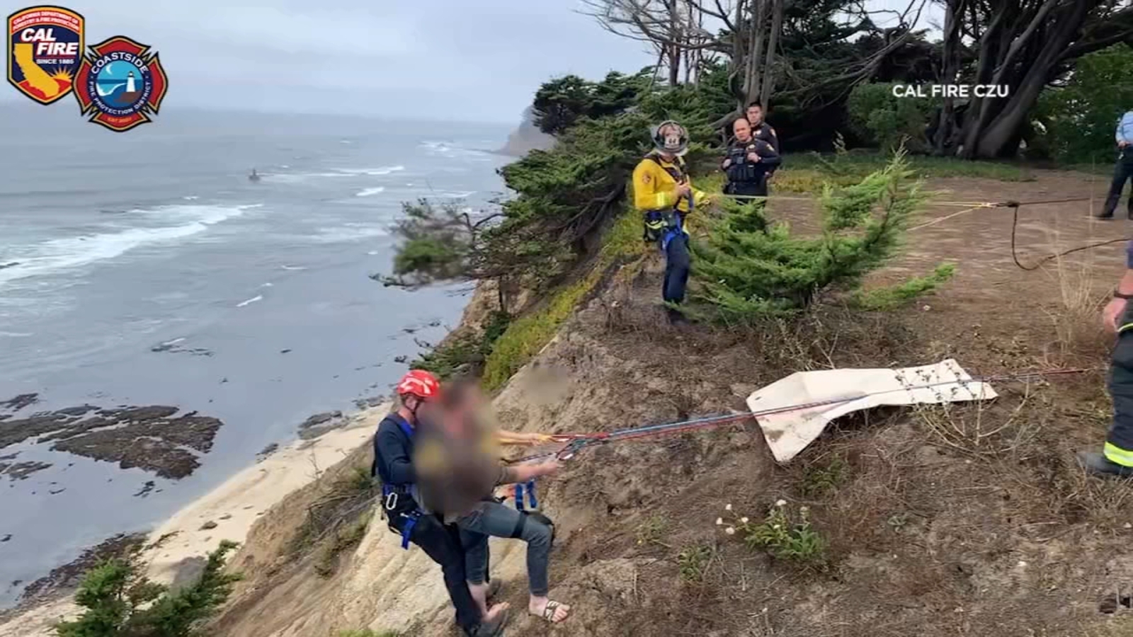 Man lucky to be alive after falling 100 feet off cliff at Moss Beach in ...