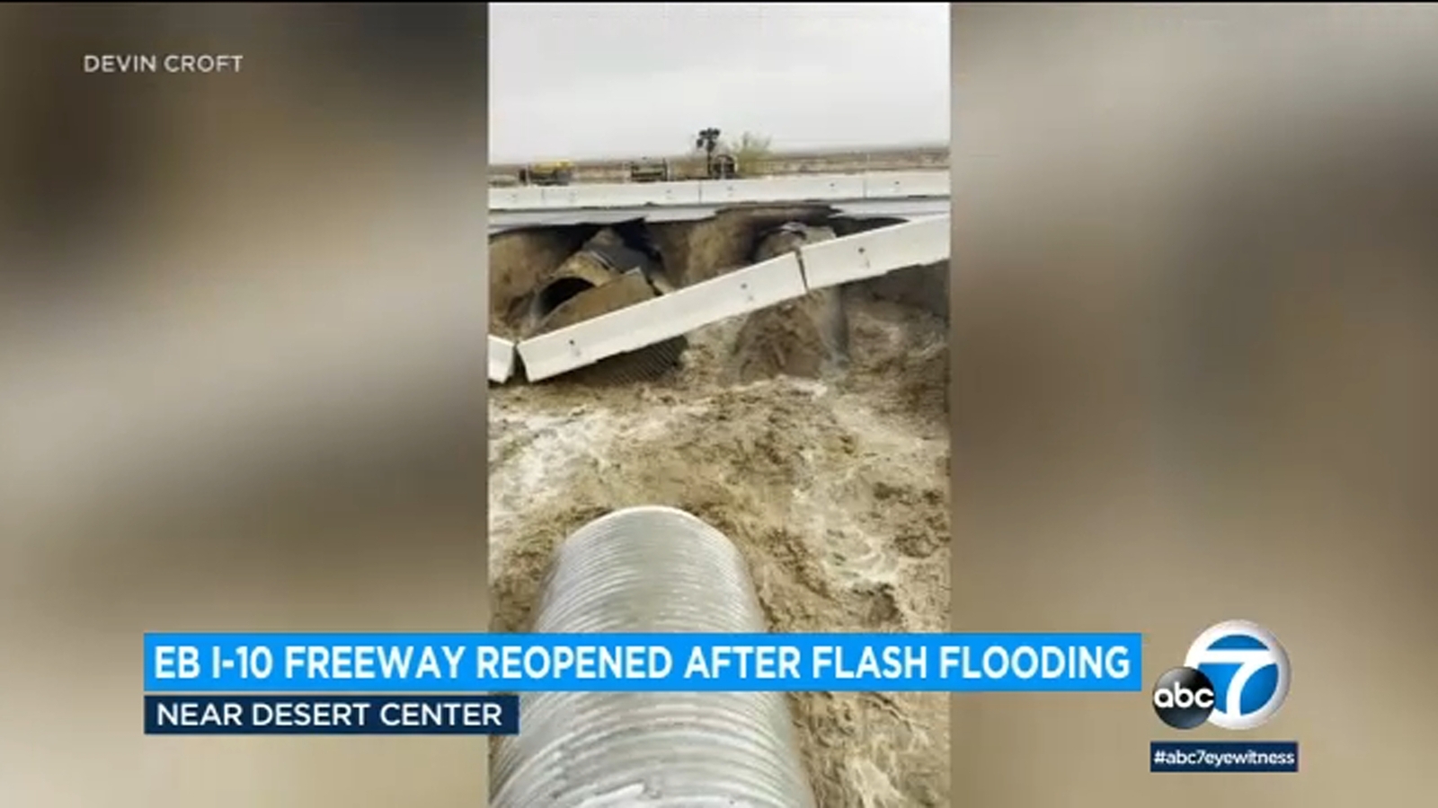 10 Freeway closure: Eastbound lanes of the I-10 near Desert Center ...