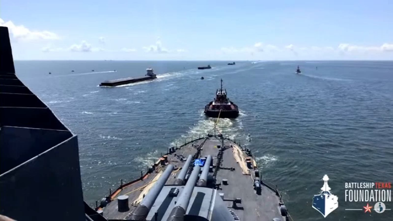 Battleship Texas Docks In Galveston After Daylong Historic Tow