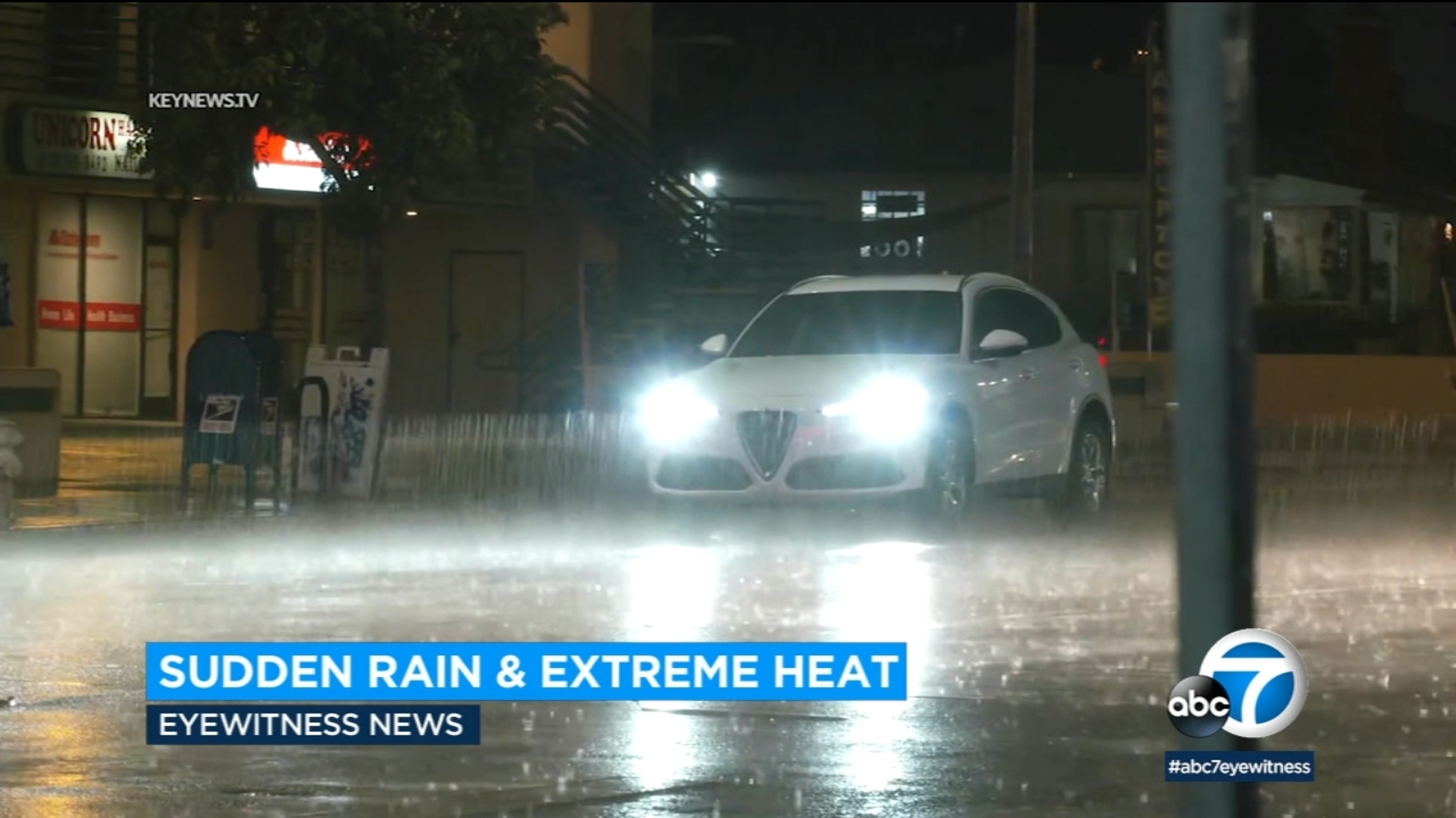 Parts of San Fernando Valley see rain, lightning amid heat wave - ABC7 ...