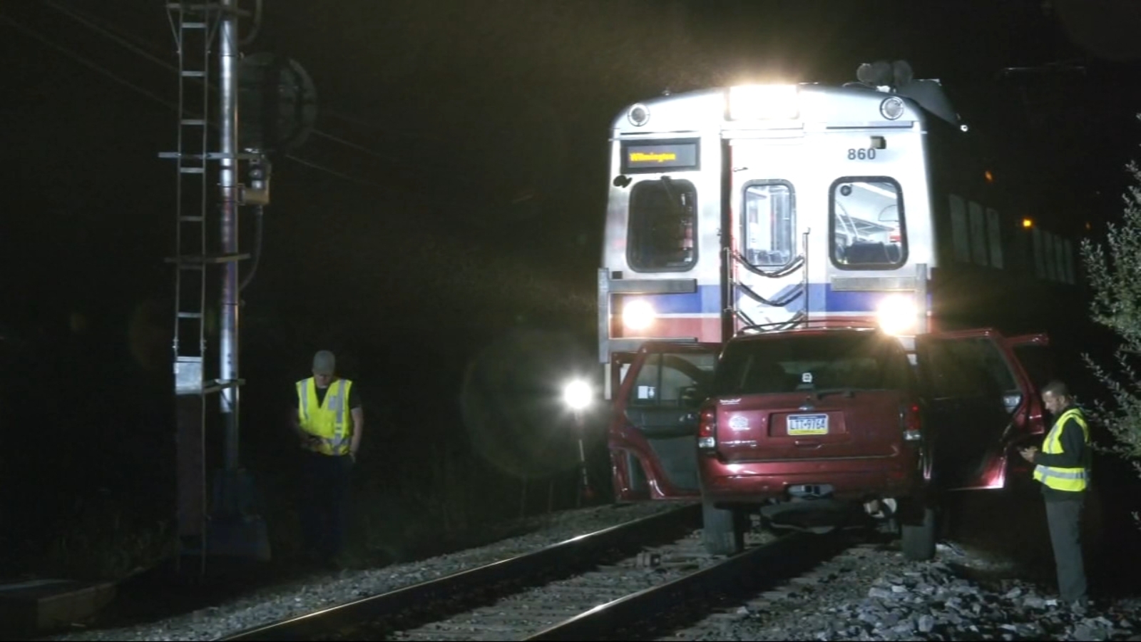 SEPTA train collides with SUV on tracks in New Britain Township, Bucks ...