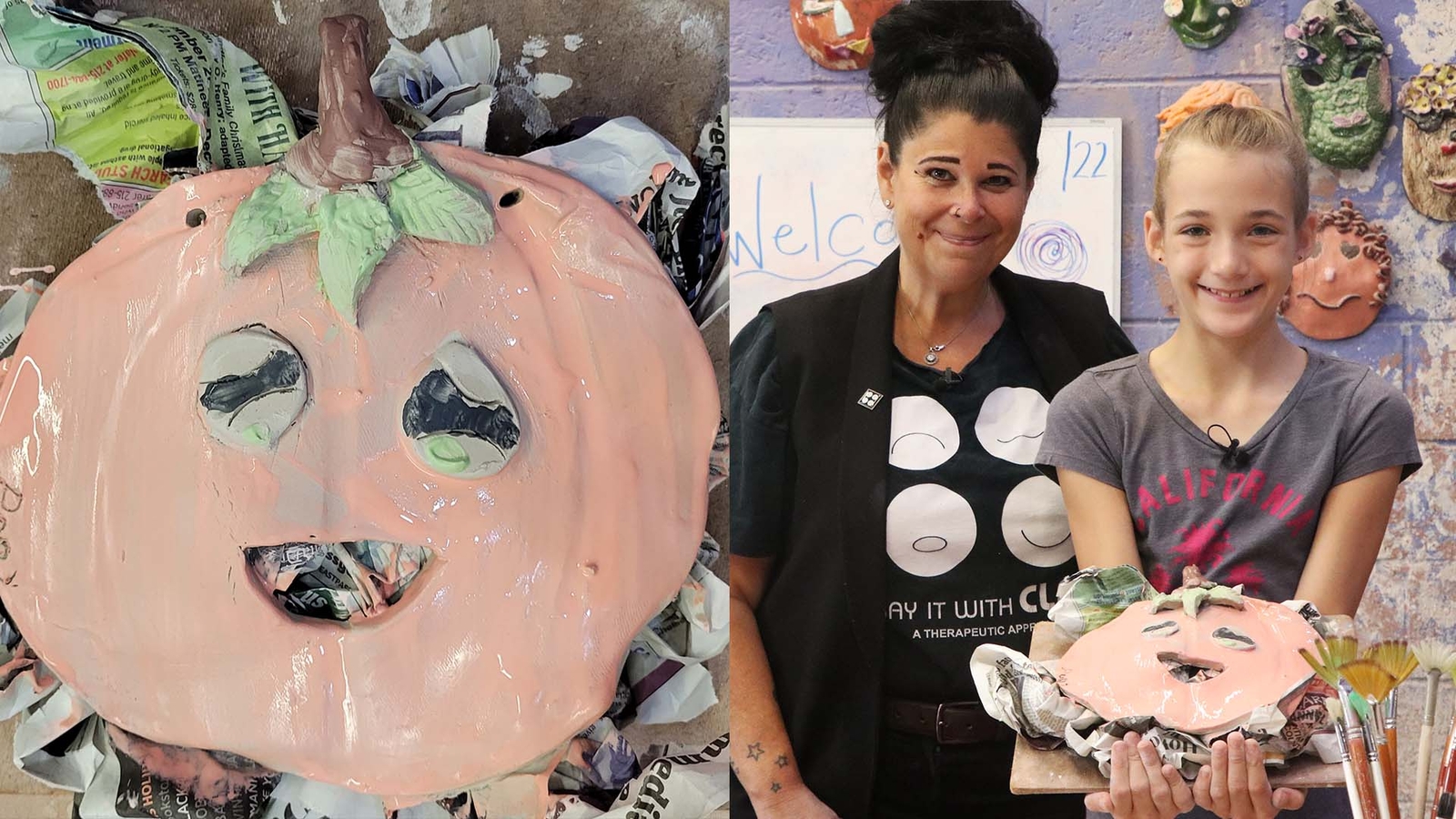 Kids make extraordinary masks for a good cause in art therapy class ...