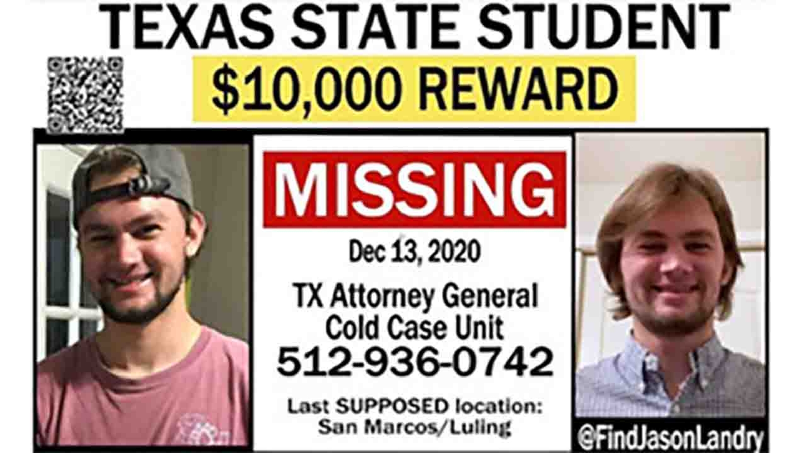 Jason Landry missing: Banner goes up at San Marcos coffee house near ...