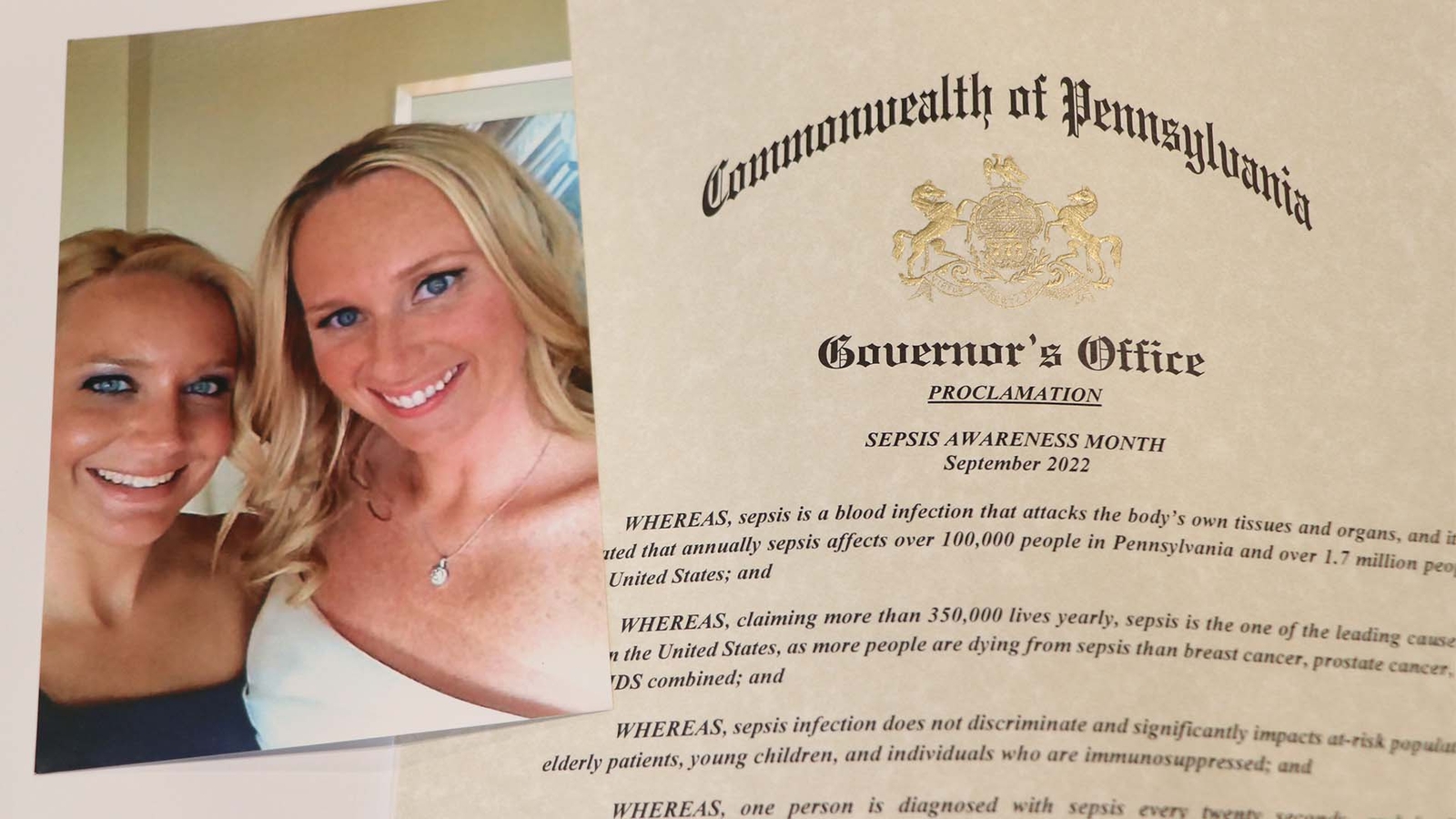 Pa. woman secures Sepsis Awareness Month proclamation in memory of best ...