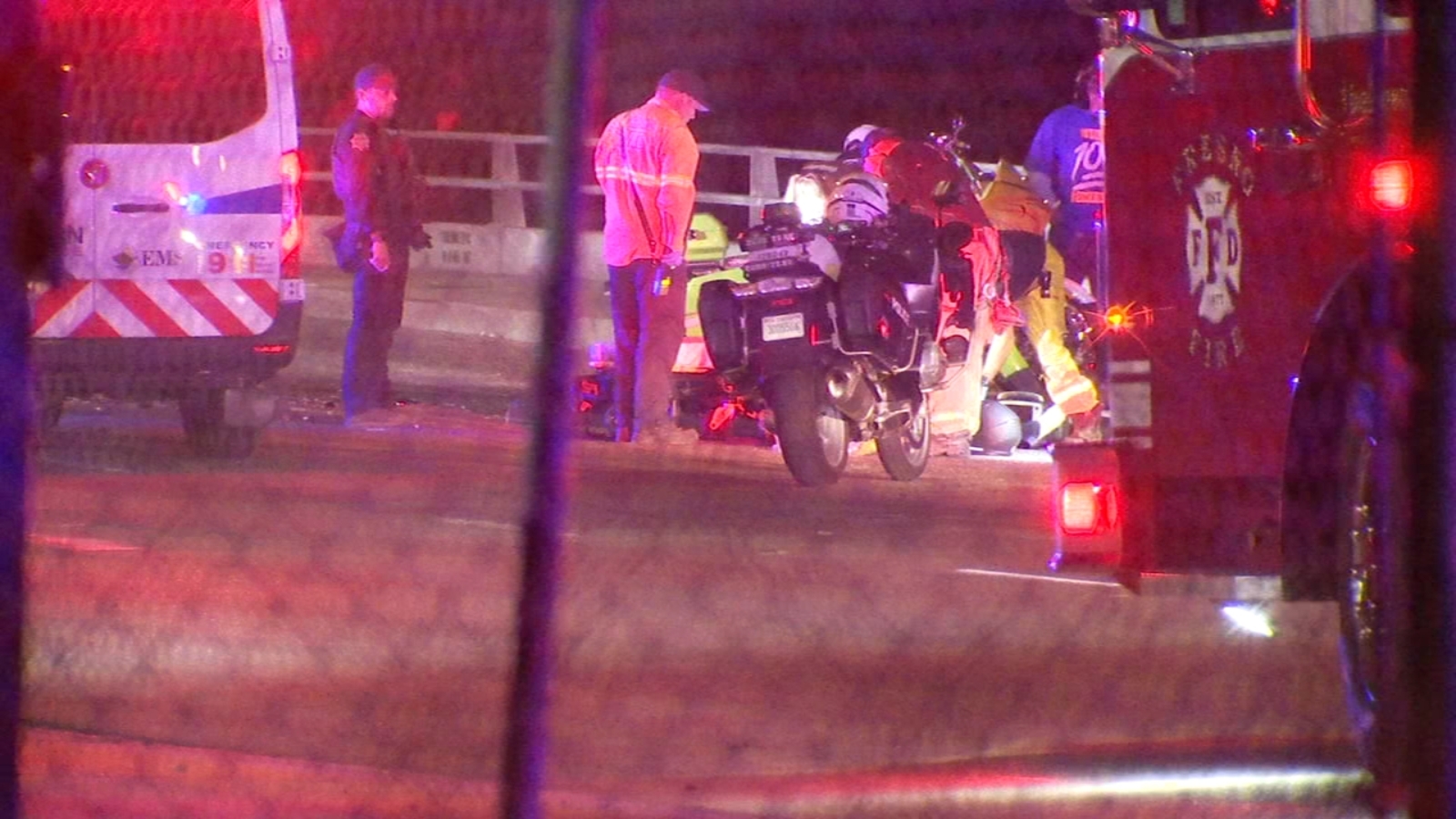 Motorcyclist driving wrong-way on Tuolumne Street near Highway 99 in ...